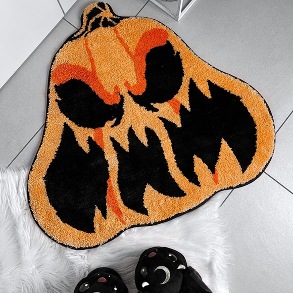 Killstar | Bath | Killstar Spicy Pumpkin Rug Halloween Horror Punk Goth ...